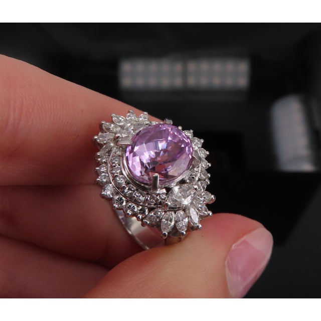 Late 20th Century 5.26ct Purple Sapphire Gia Heated Ceylon 1.43ct ...