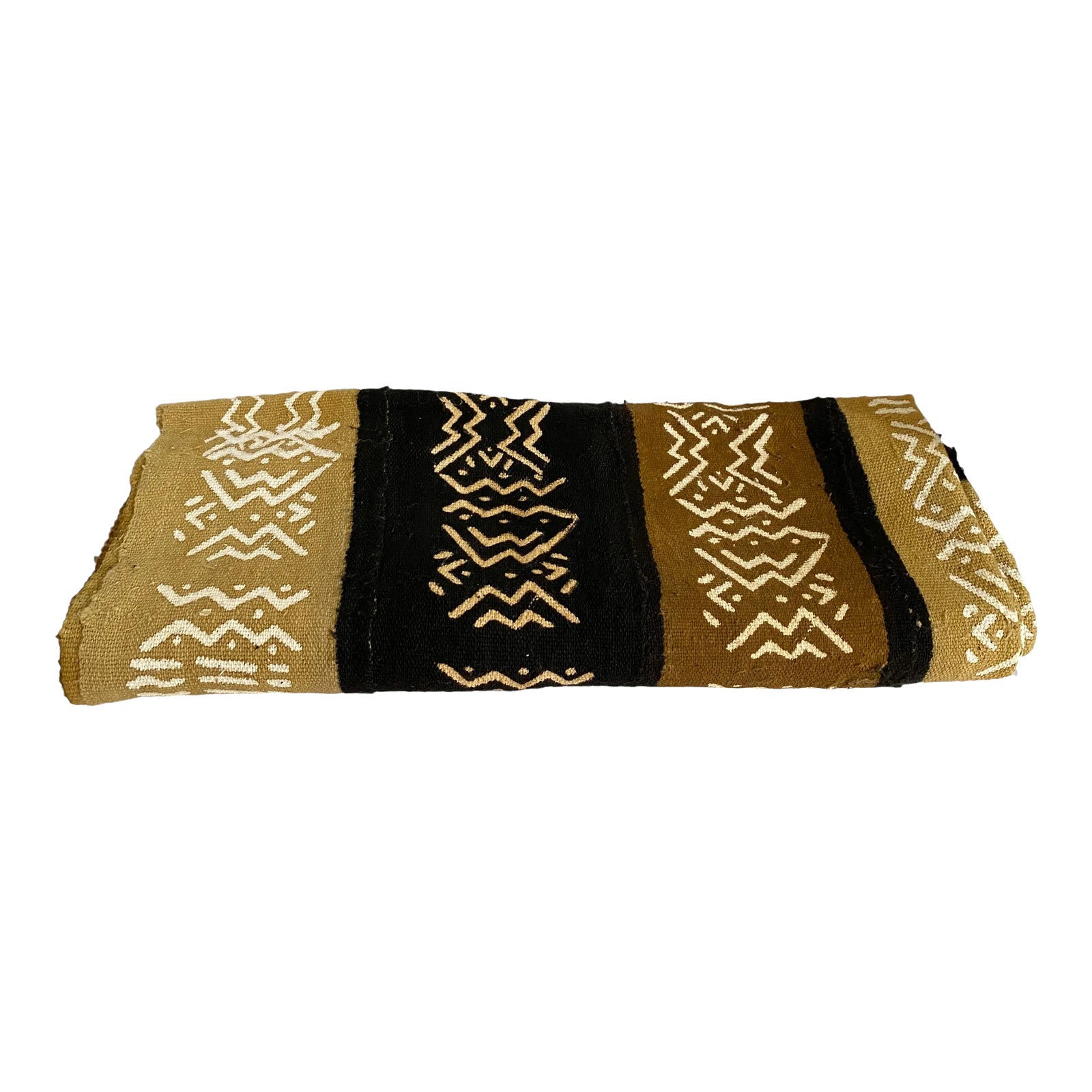 Bogolan Mali Mud Cloth Textile 40" by 63" | Chairish