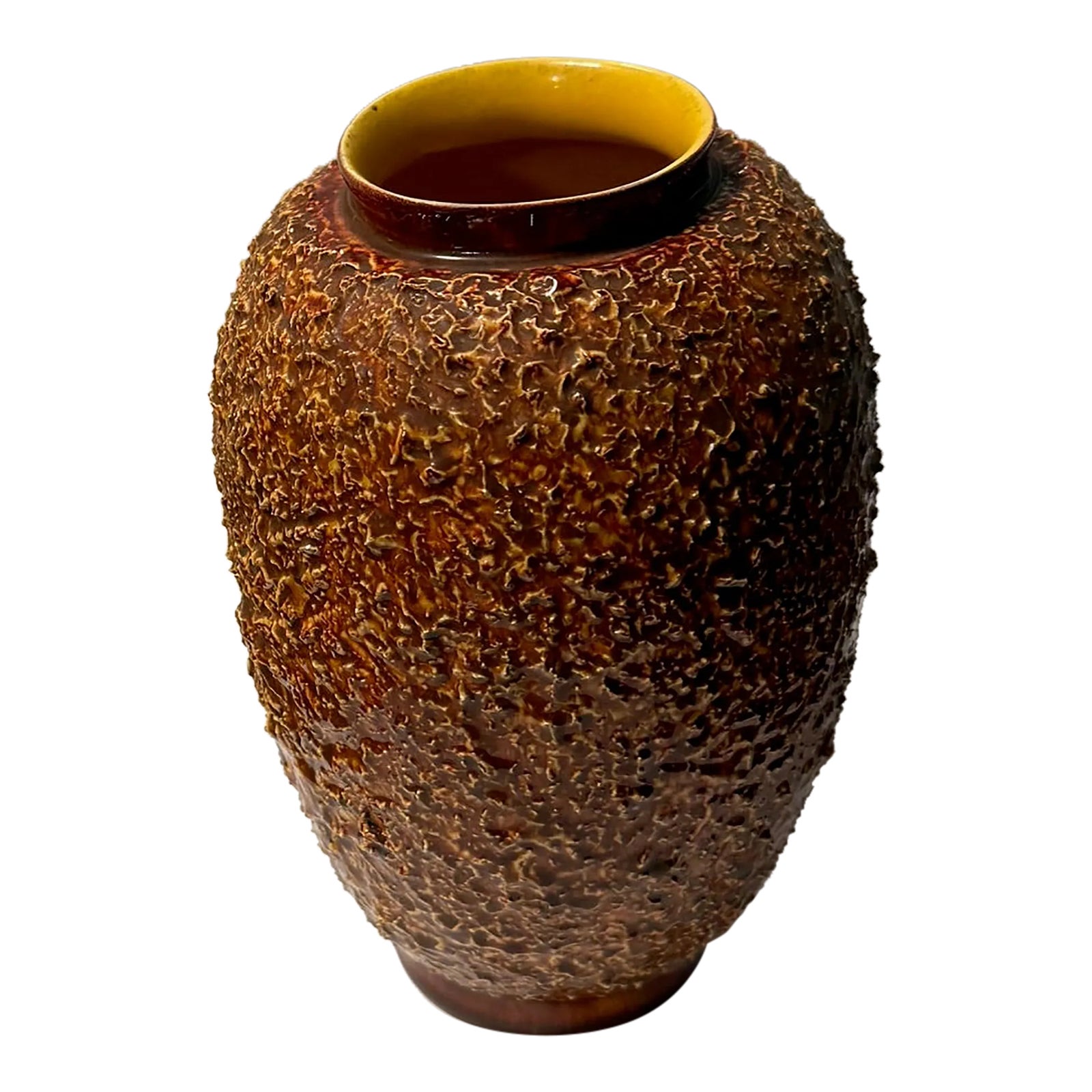 1970s Rust Studio Pottery Vase | Chairish