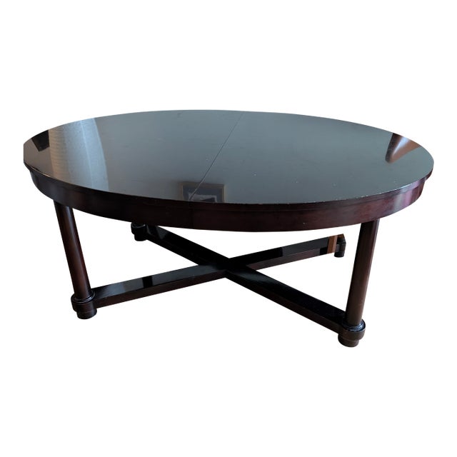 Baker Barbara Barry Collection Vintage Oval Mahogany 2 Leaf Extension Dining Table | Chairish