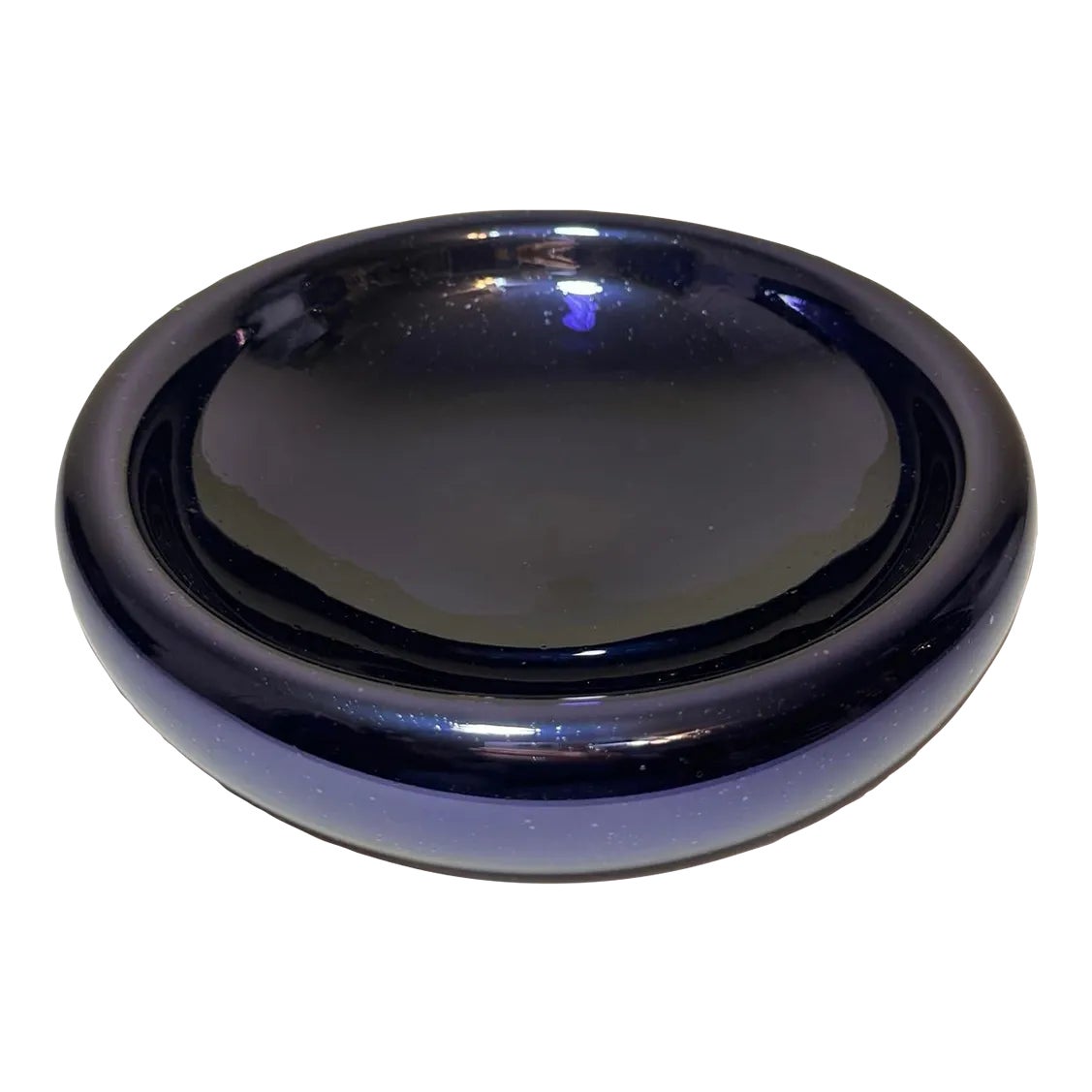 Large Mid Century Cobalt Blue Mercury Glass Bowl Style of Luis Barragan ...