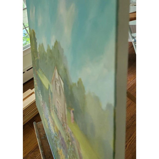 "Summer Cottage Garden" Contemporary Oil Painting on Canvas by ...