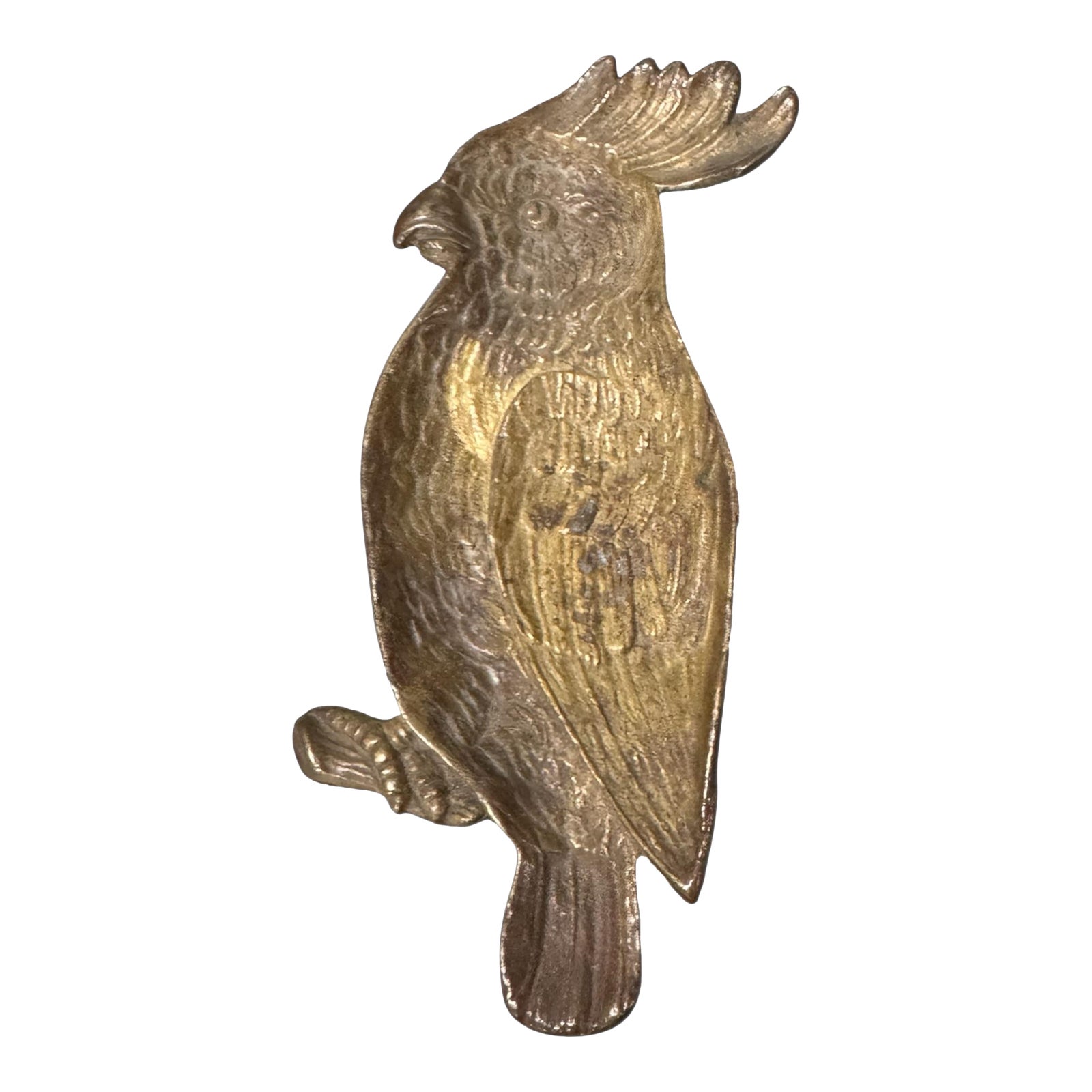Antique Victorian Figural Cast Metal Parrot Dish | Chairish