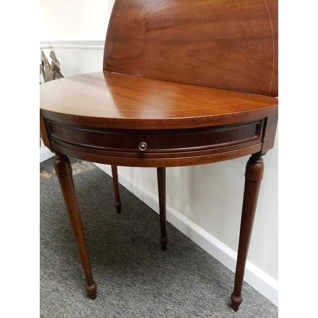 Vintage American Sheraton Flip-Top Mahogany Satinwood Game Hall Accent ...