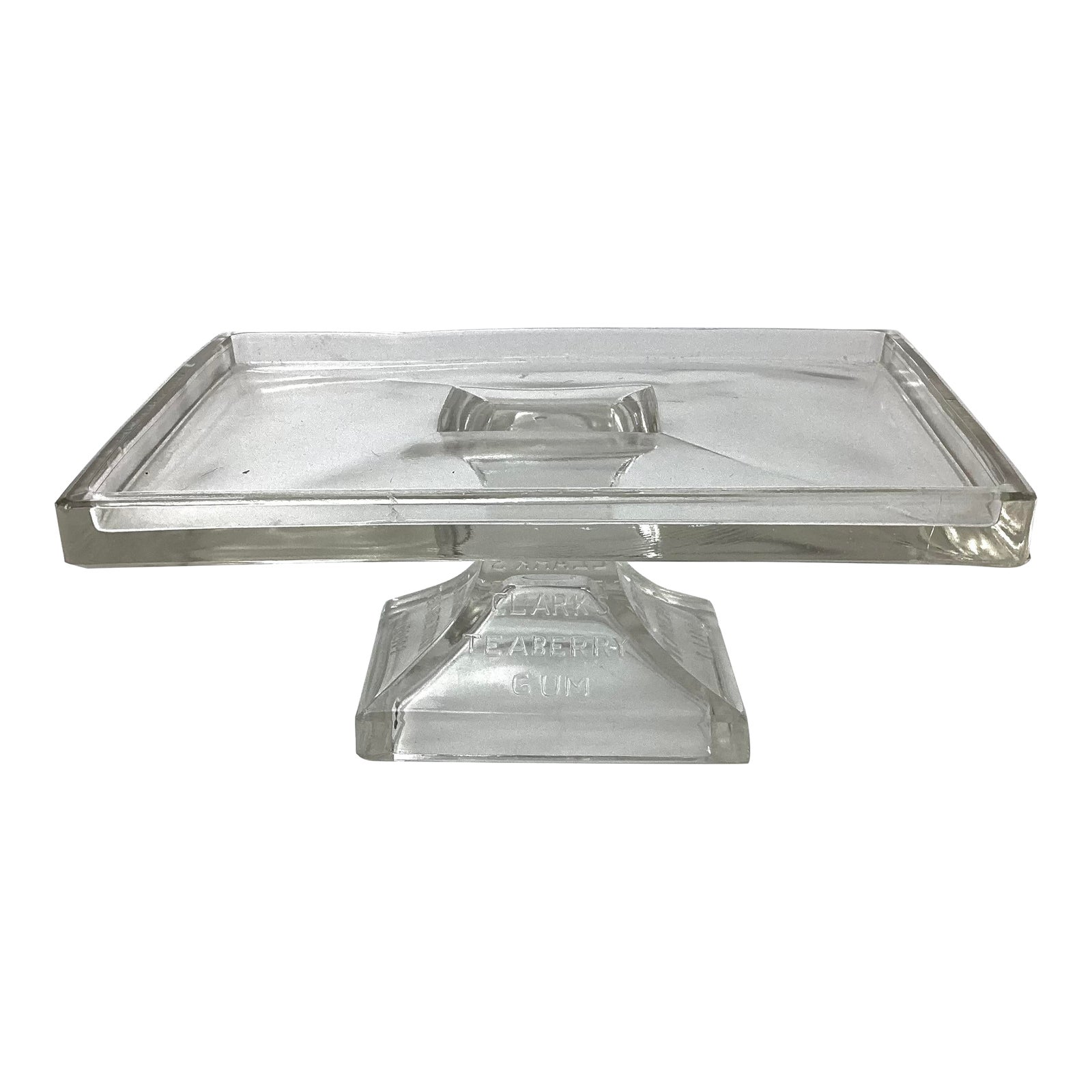 Antique Clark's Teaberry Gum Pressed-Glass Stand for Candy Store ...