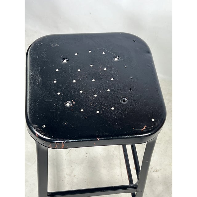 Vintage Industrial Tall Metal Stool | Chairish