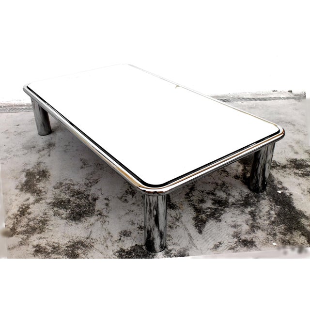 1970s Gianfranco Frattini Design Big Mirror Coffee Table by Cassina ...