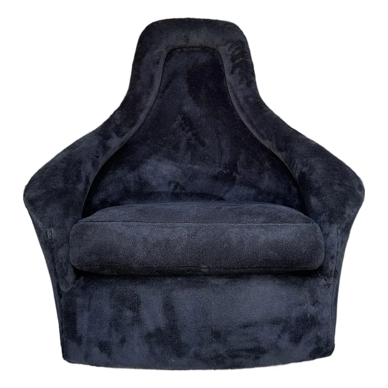 Adrian Pearsall for Craft Associates Tall Back Swivel Lounge Chair Mid ...