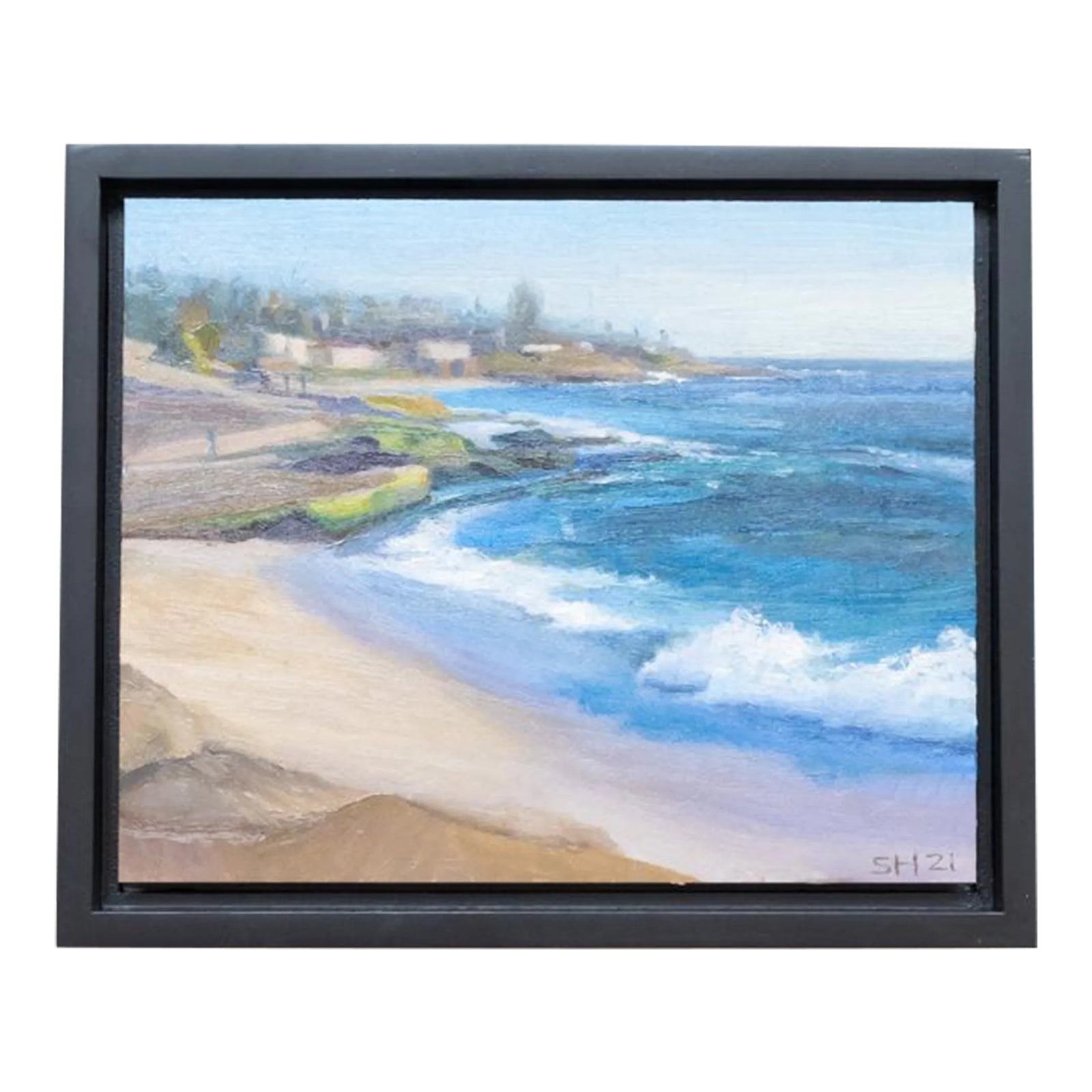 Impressionist Oil on Panel Seascape Painting, "Windansea Waves" | Chairish