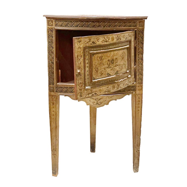 Italian Venetian Corner Cabinet | Chairish