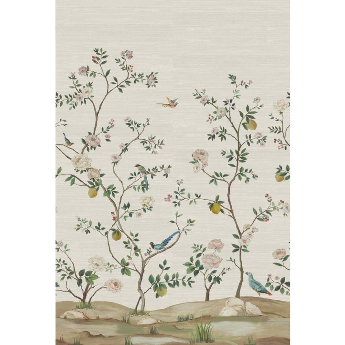 Scalamandre Blossom Chinoiserie Wallpaper Mural Panels - Set of 2 ...