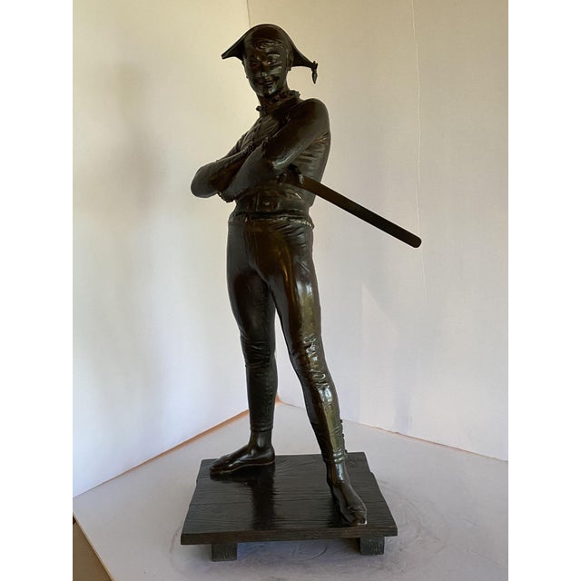 Victorian Bronze Statue of Arlequin Harlequin by René De Saint-Marceaux ...