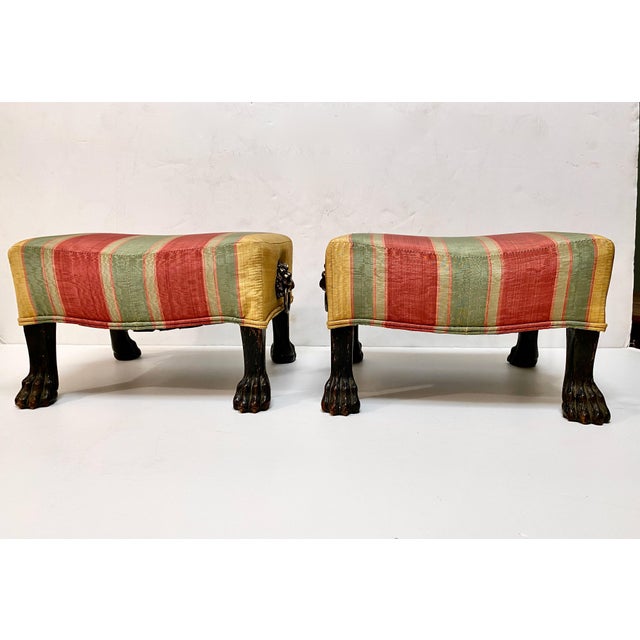 Regency Foot Stools - A Pair | Chairish