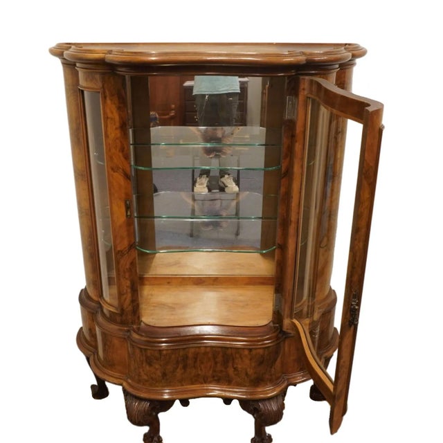 Vintage Antique Ornate French Inspired Traditional Burled Walnut 51 ...