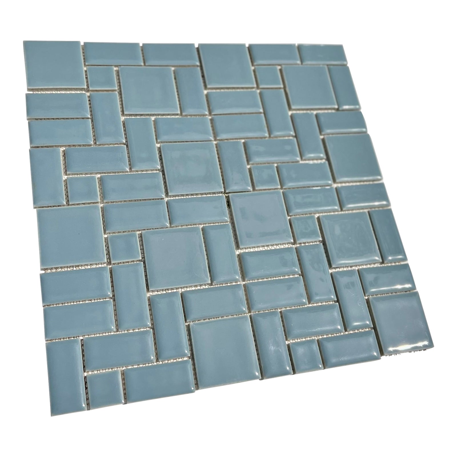 Vintage Blue Japanese 1960s Wall Tile, 13 Sq Ft Lot - 12 Piece Set, 78 ...