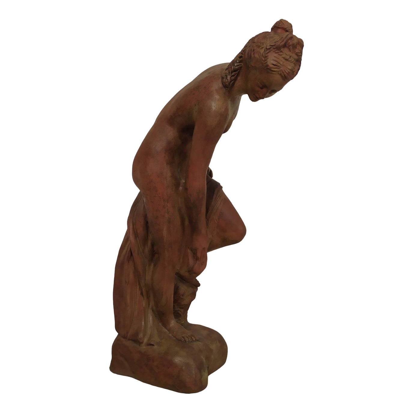 Garden Sculpture of Bather in Terracotta, 1920s | Chairish