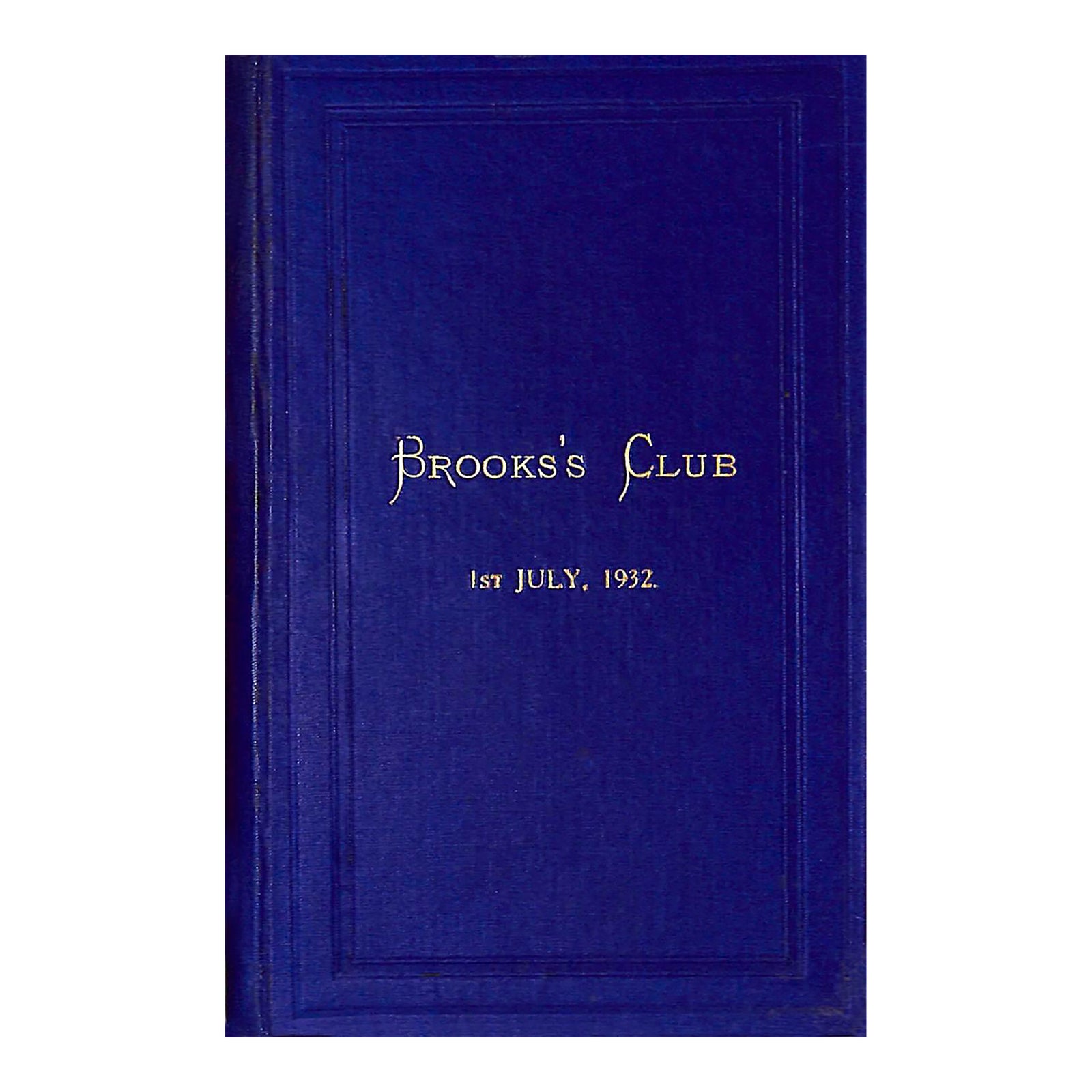 Brooks's Club List of Members and Rules 1st July, 1932 | Chairish