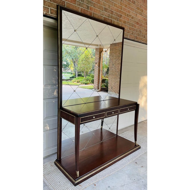 1980s John-Richard Entry Console With Statement Mirror | Chairish