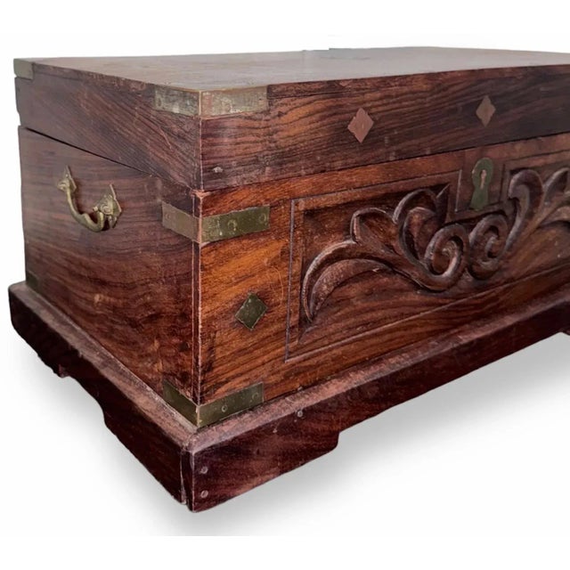 Mid 20th Century Antique British Colonial (India) Rosewood Carved ...