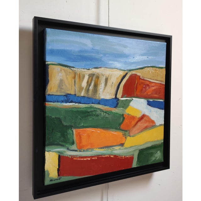 Choral Des Couleurs, Abstract Landscape, Modern Painting Framed by ...