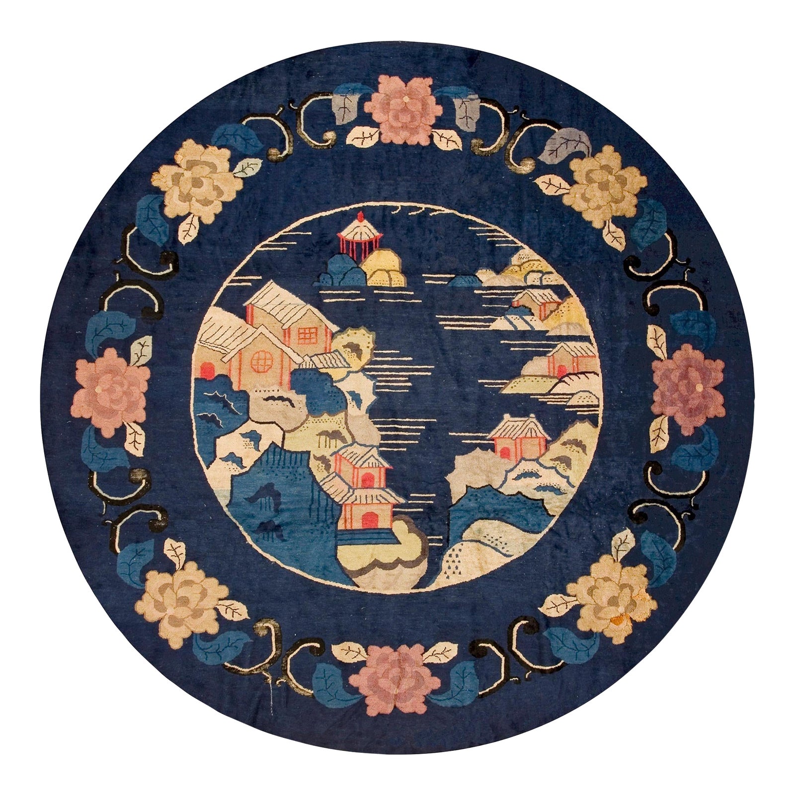 Brilliant Navy Blue Color With Florid and Beautiful Scenery as Design ...