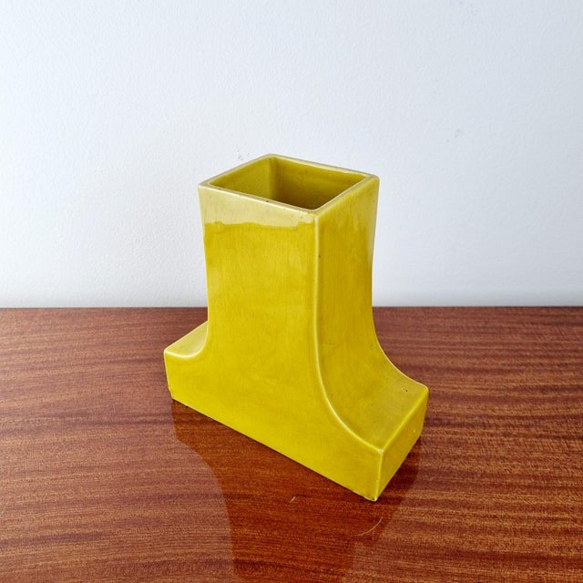 Mid-Century Modern Ceramic Vase in Mustard Color by Antonio Zen, 1970s ...