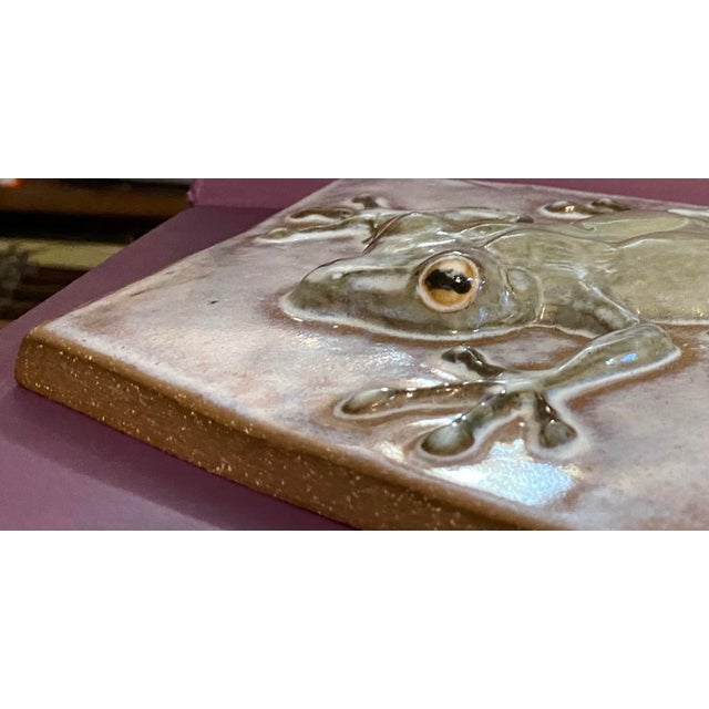 Tree Frog Life Study Red Clay Tile an Original Signed by Ku Restoraton ...