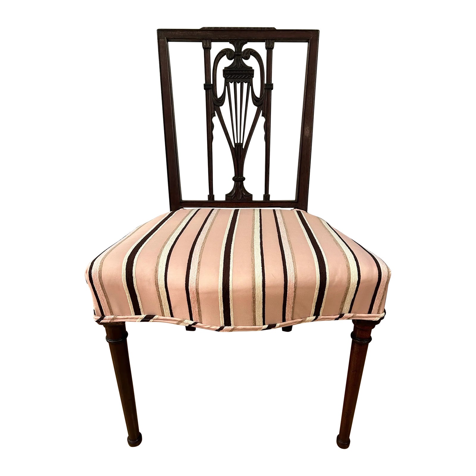 Early 1900’s Federal or Sheraton Square Back Side Chair With Lumbar ...