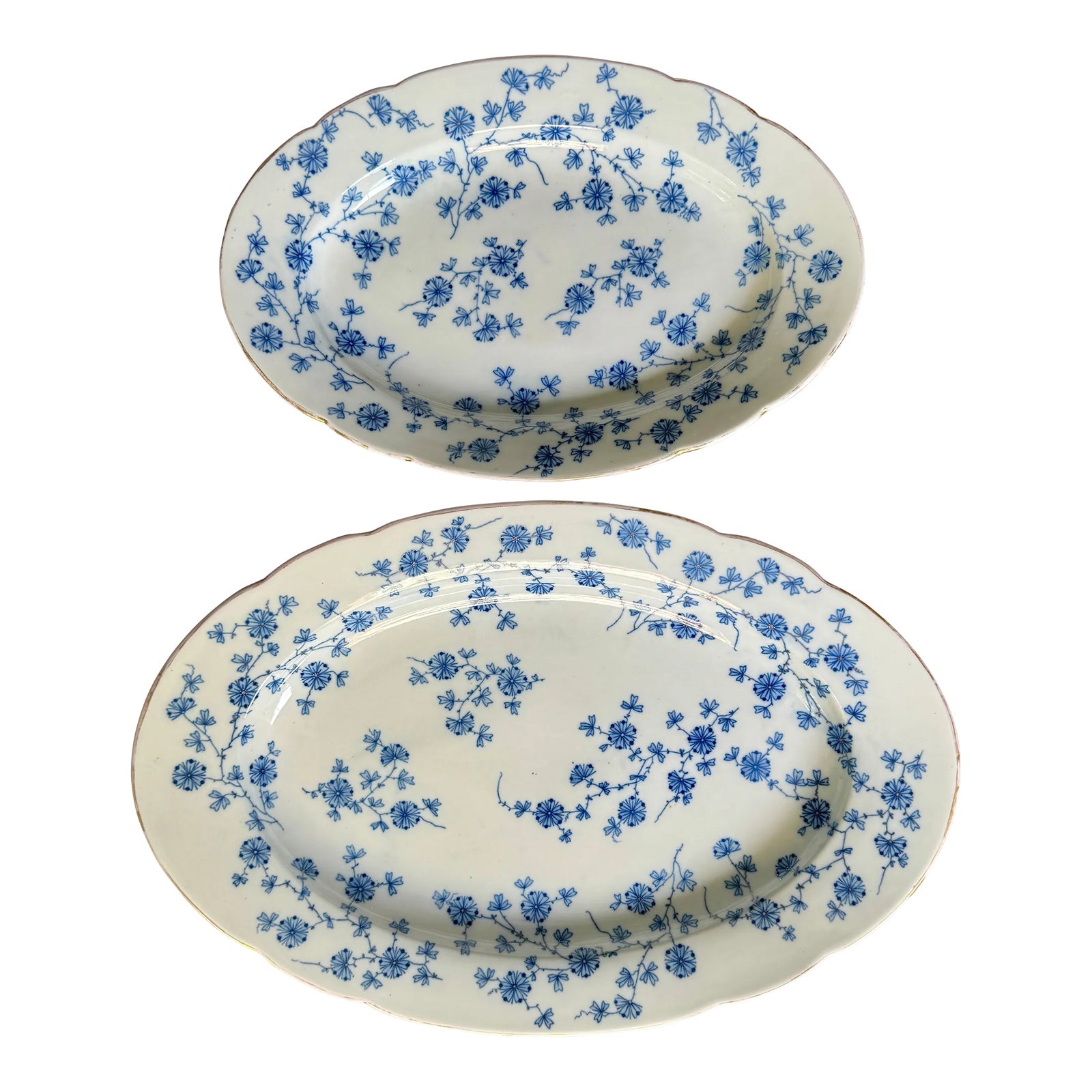 Large Fischer & Mieg Serving Platters Circa 1850s - a Pair | Chairish