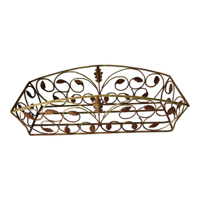 French Wrought Iron Window Box | Chairish