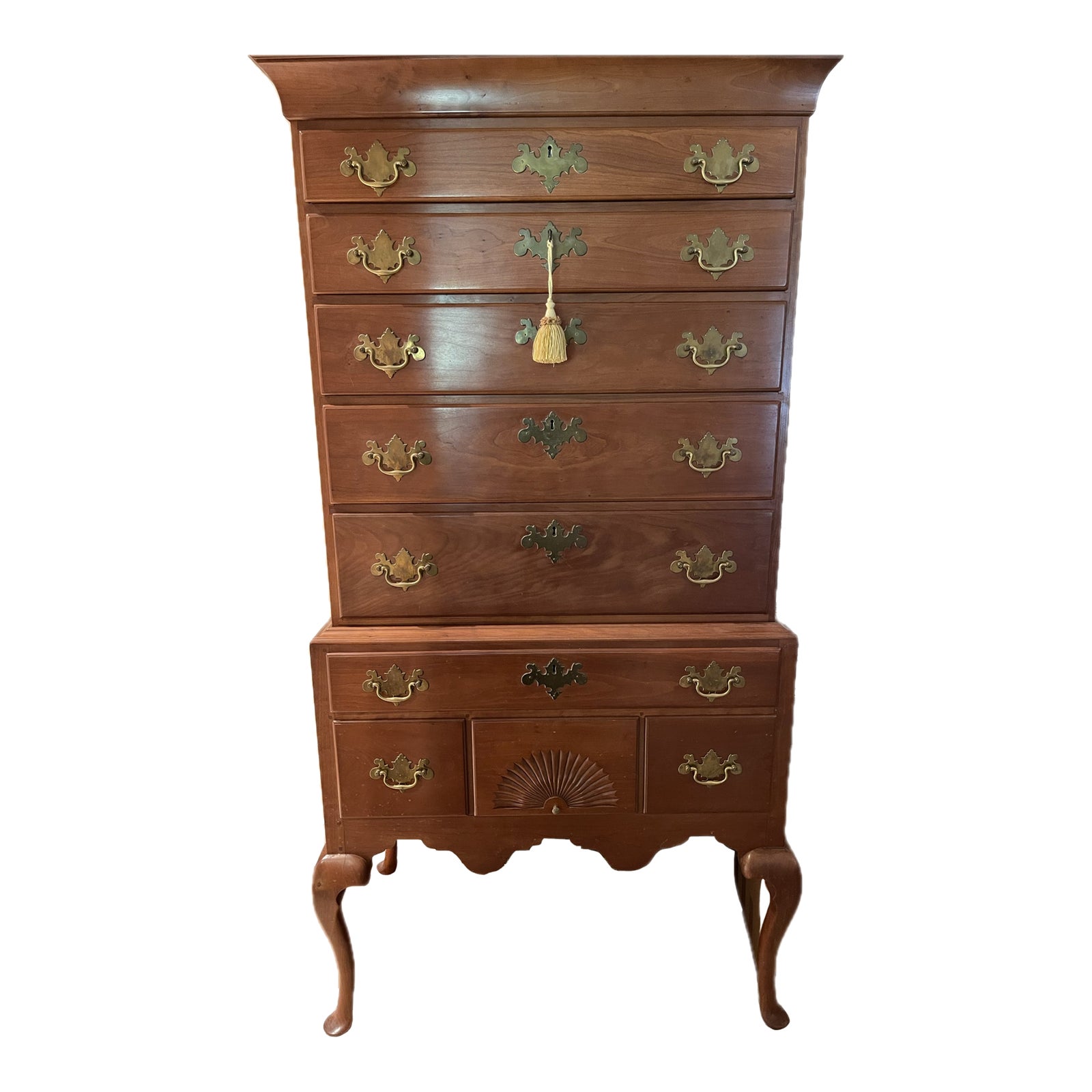 1980s Cherry Highboy Virginia Craftsman | Chairish