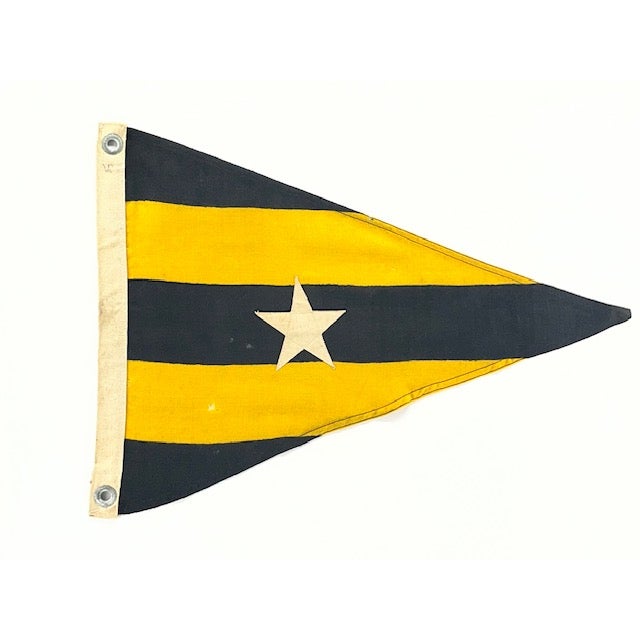 Vintage Nautical Yacht Club Pennant | Chairish
