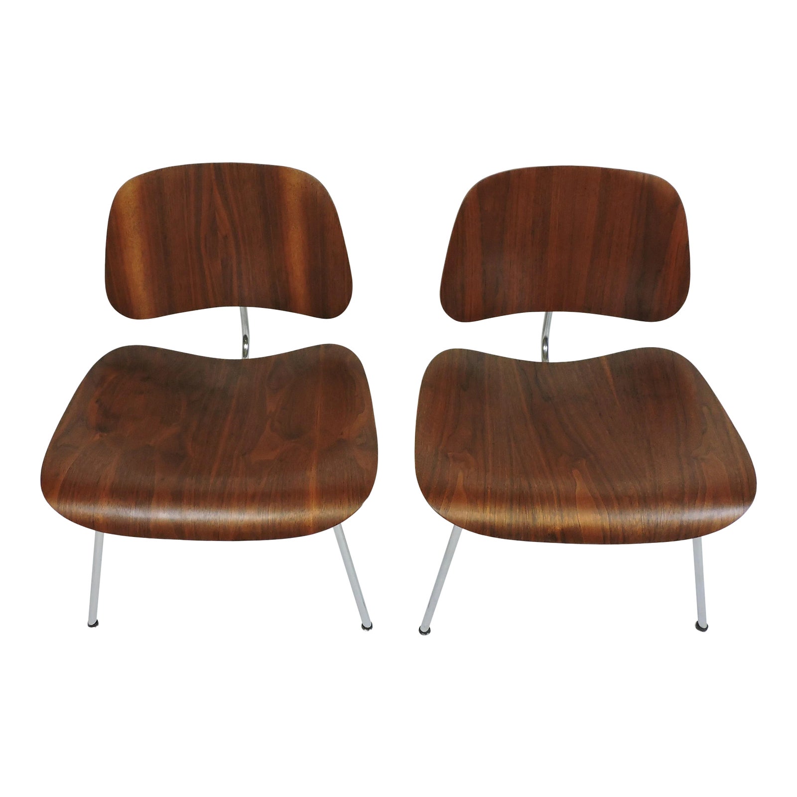 Early First Edition Eames Walnut Lcm Chair for Evans - a Pair | Chairish