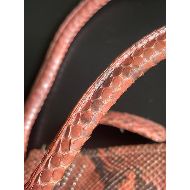 1990s Gianni Versace Iridescent Pink Python Two Strap Shoulder Bag ...