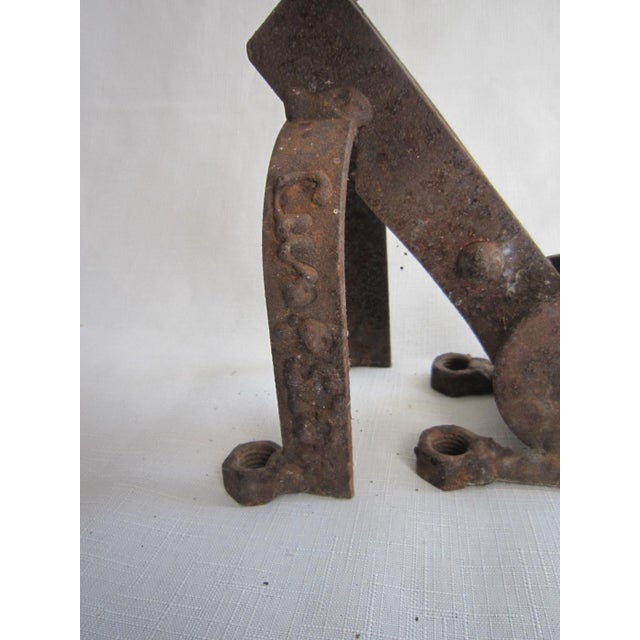 Welded Folk Art Iron Dog Sculpture, Signed | Chairish