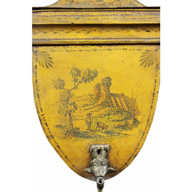French Empire Yellow Tole Lavabo | Chairish