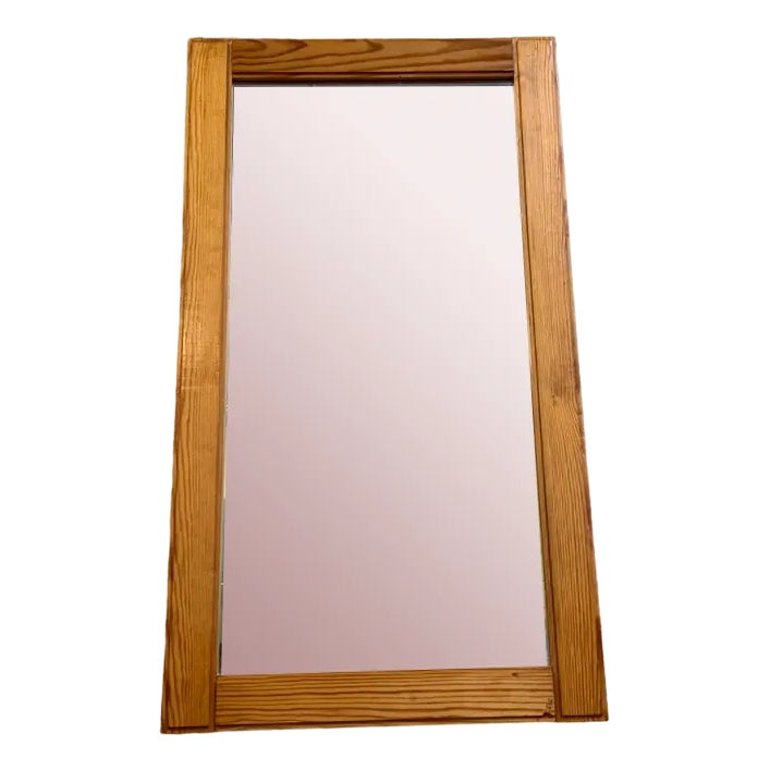 Rectangular Mirror in Pine, 1980s | Chairish