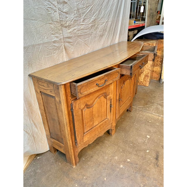 Early 1900s French Provincial Oak Buffet Sideboard | Chairish