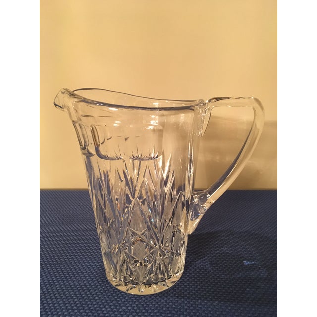 Vintage Crystal Pitcher | Chairish