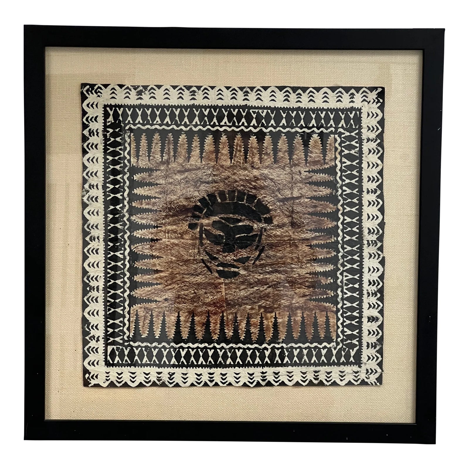 Vintage Tribal African Hand Made Paper Tapestry Artwork | Chairish