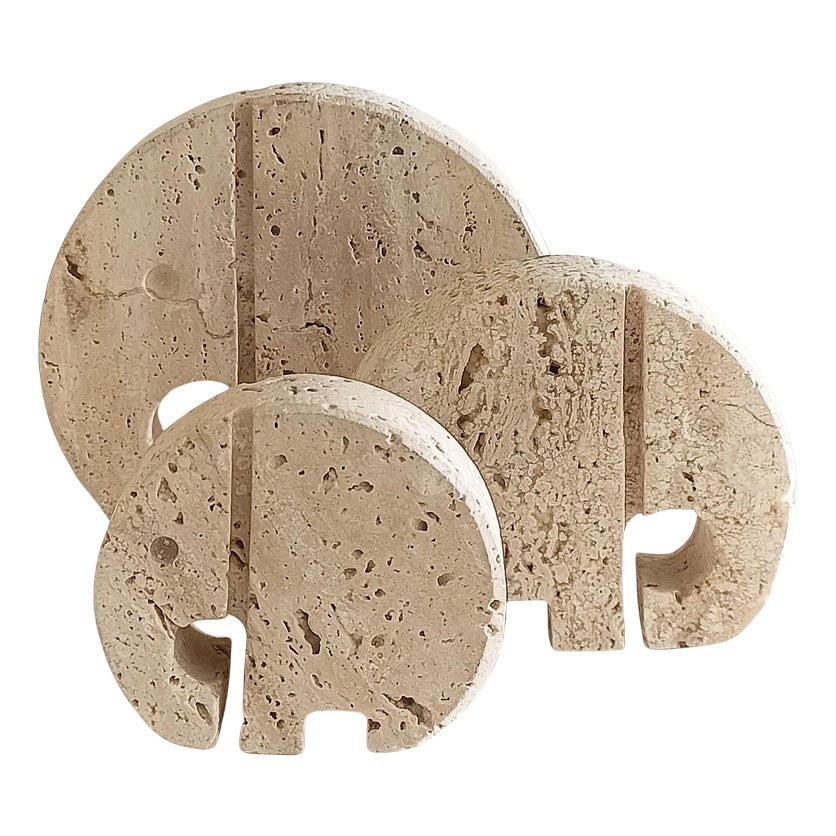 Midcentury Modern Elephants Family Sculptures by Enzo Mari, 1970s, Set ...