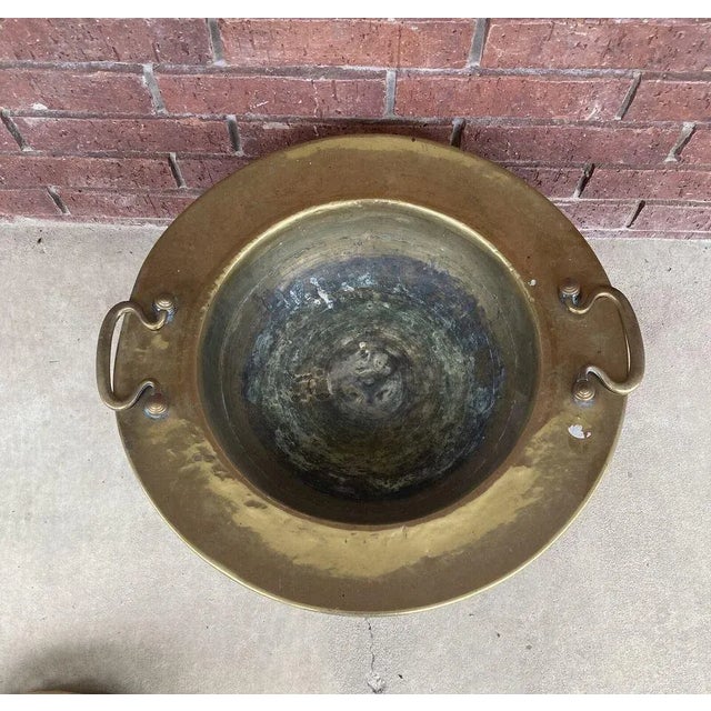 1960s Mid-Century Turkish Brass Pierced Domed Coal Fire Pit Brazier ...