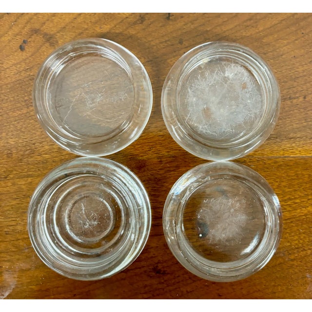 Vintage Glass Furniture Leg Coasters | Chairish
