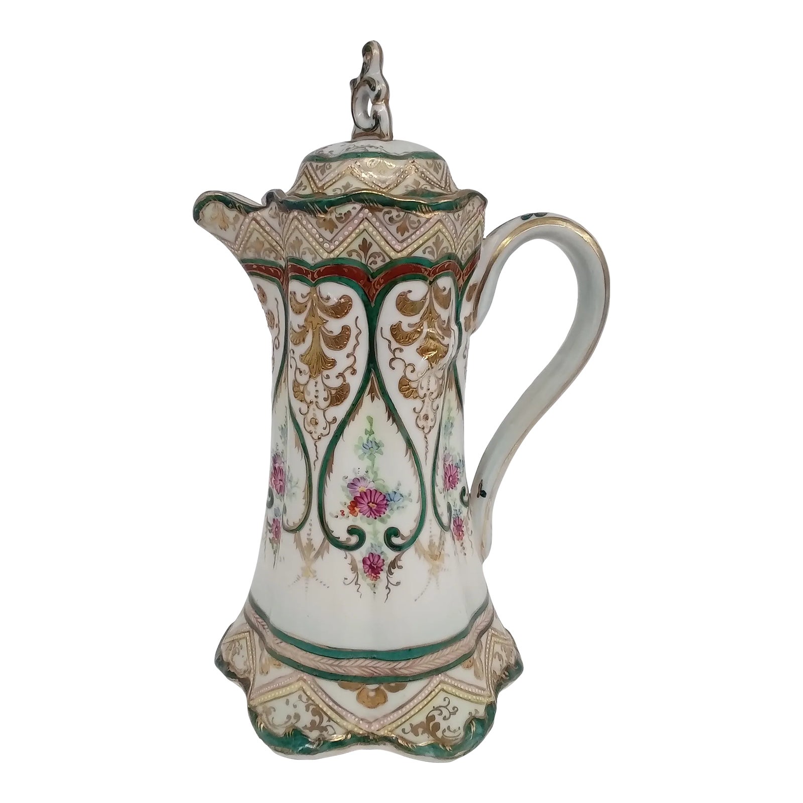 Antique Hand Painted Japanese Tea/Chocolate Pot | Chairish