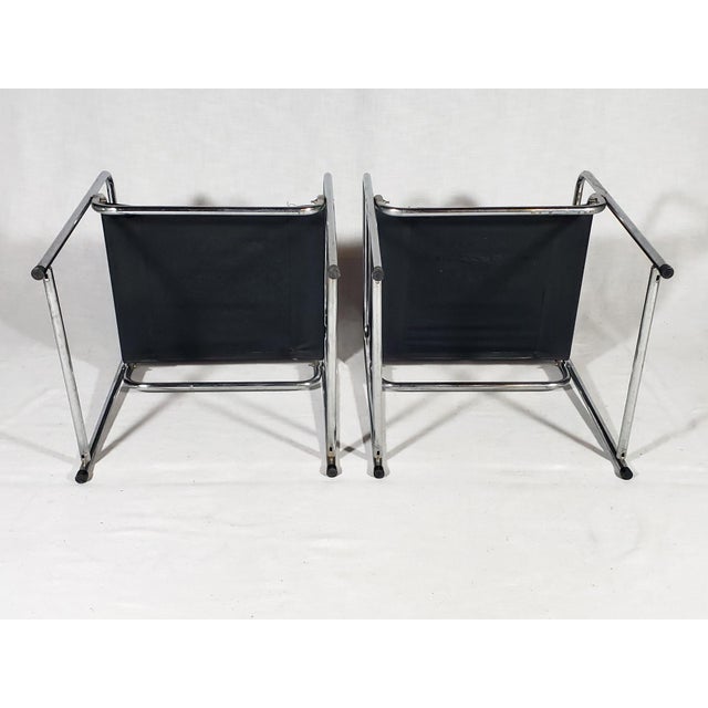 Vintage Original Mid-Century Modern Pair of Bauhaus Style Chrome Metal ...
