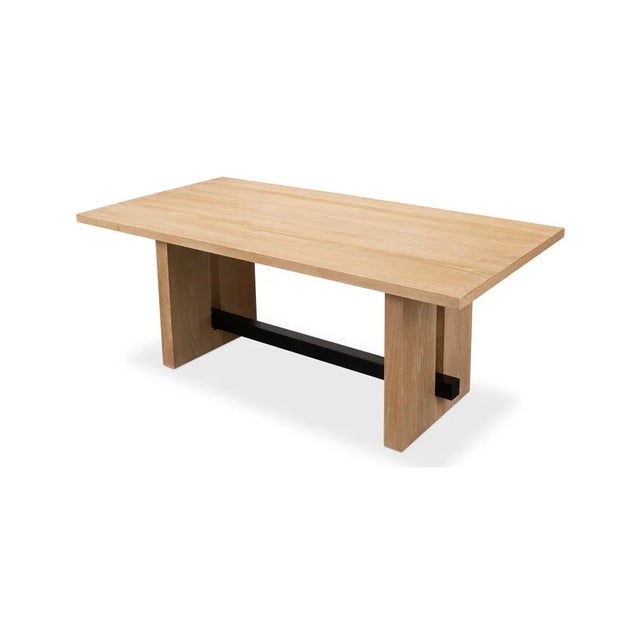 Modern Oak Dining Table | Chairish