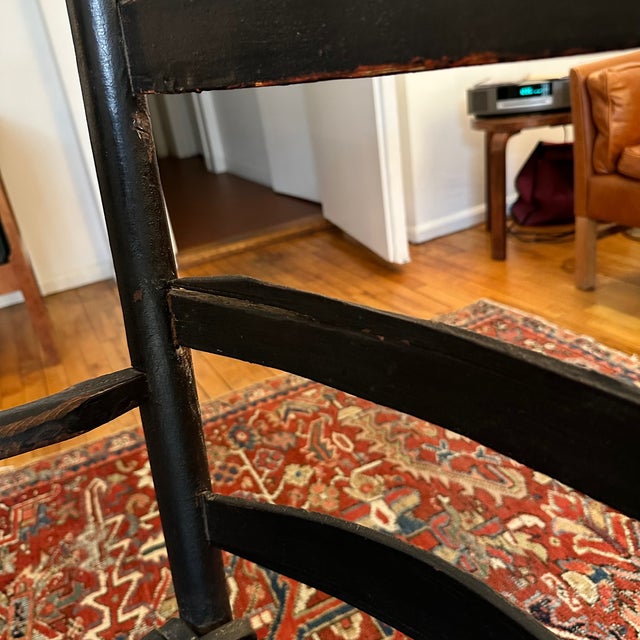 Antique 19th Century Ladder Back Shaker Rocker | Chairish