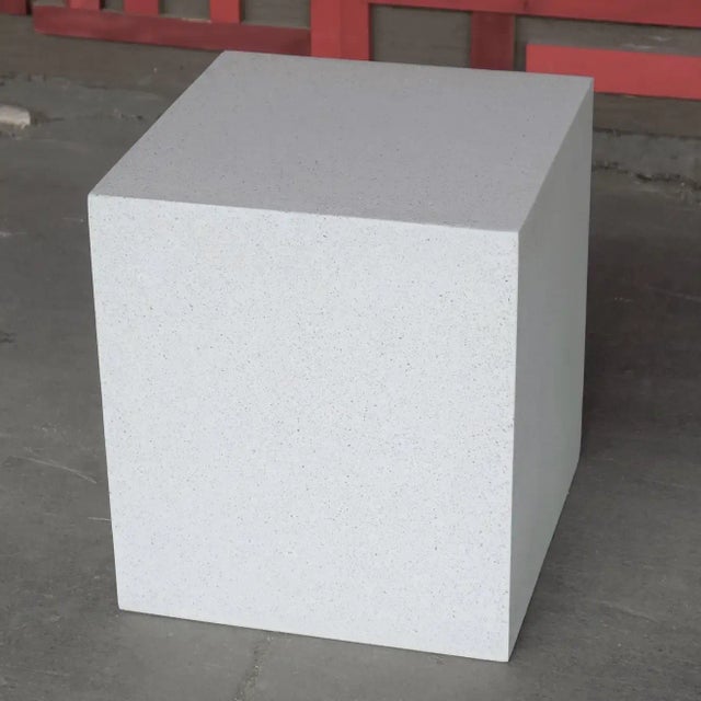 Cast Resin 'Square' Table, White Stone Finish by Zachary A. Design ...
