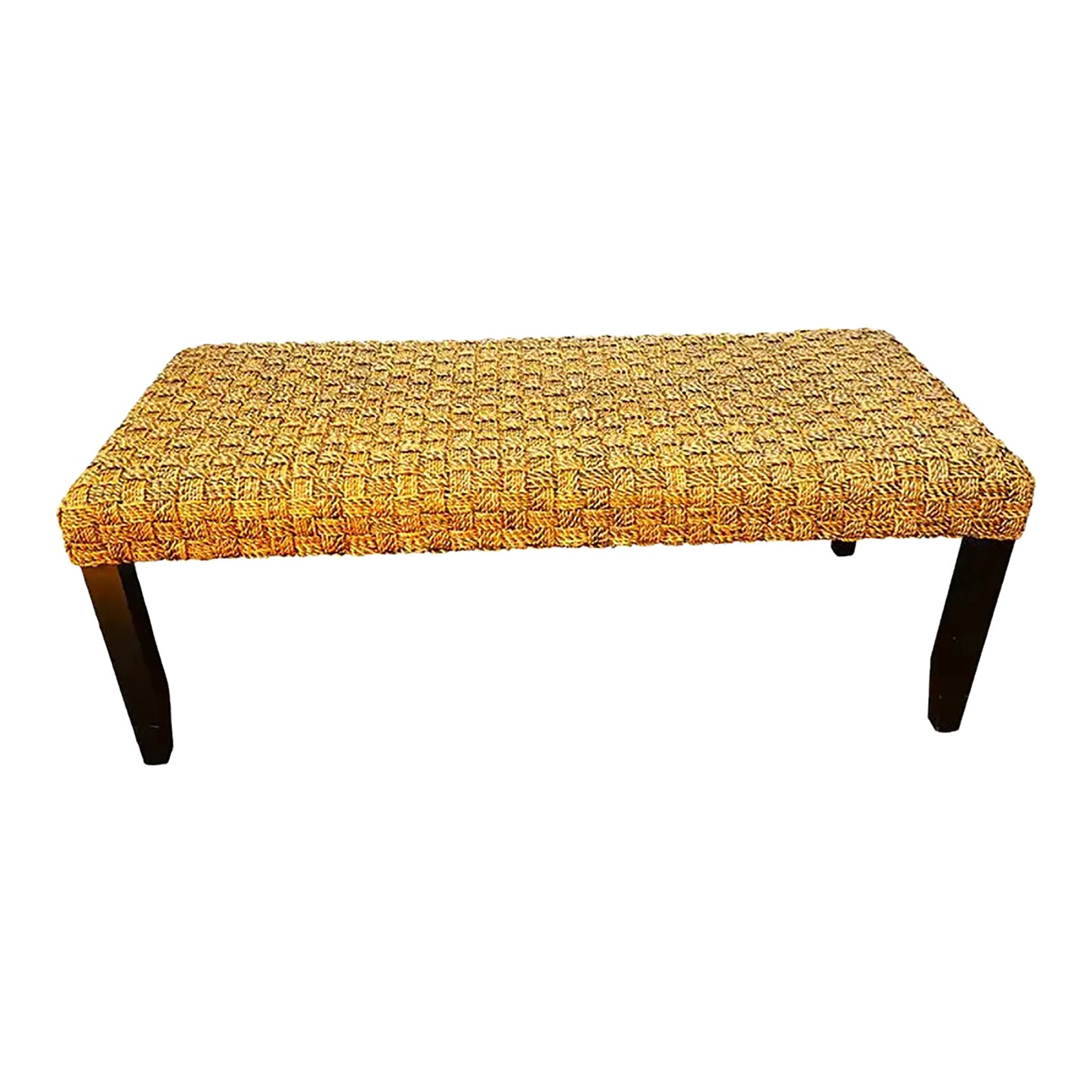 Palecek Double Woven Bench/Stool | Chairish