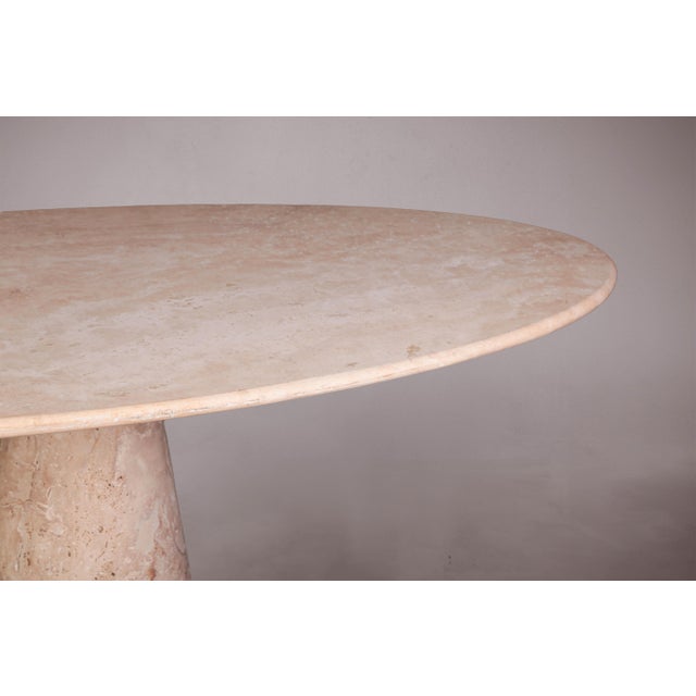 Solitary Cone Travertine Dining Table | Chairish